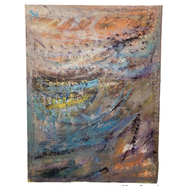 1990s Modern Abstract Expressionist Oil Painting | Chairish