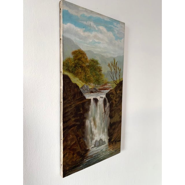 Antique Landscape Paintings Late 19th Century Waterfall | Chairish