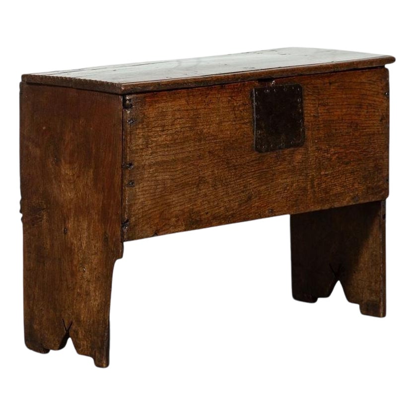 English 17th Century Oak Marriage Coffer Chest, 1690 | Chairish