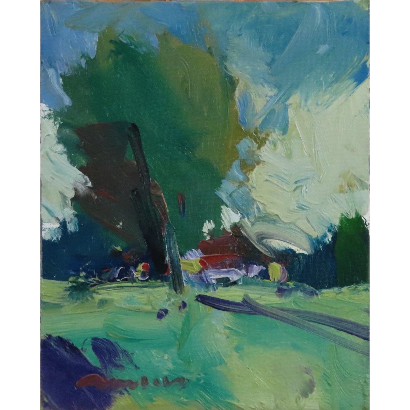 "Countryside" Contemporary Expressionist Style Landscape Oil Painting ...