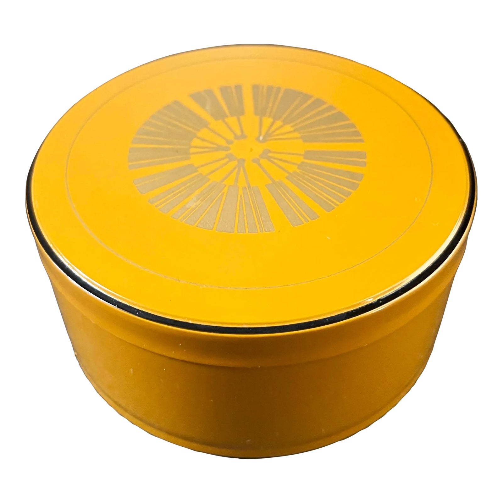 1960s Mid Century Modern Mustard Yellow Lacquer Trinket Box | Chairish