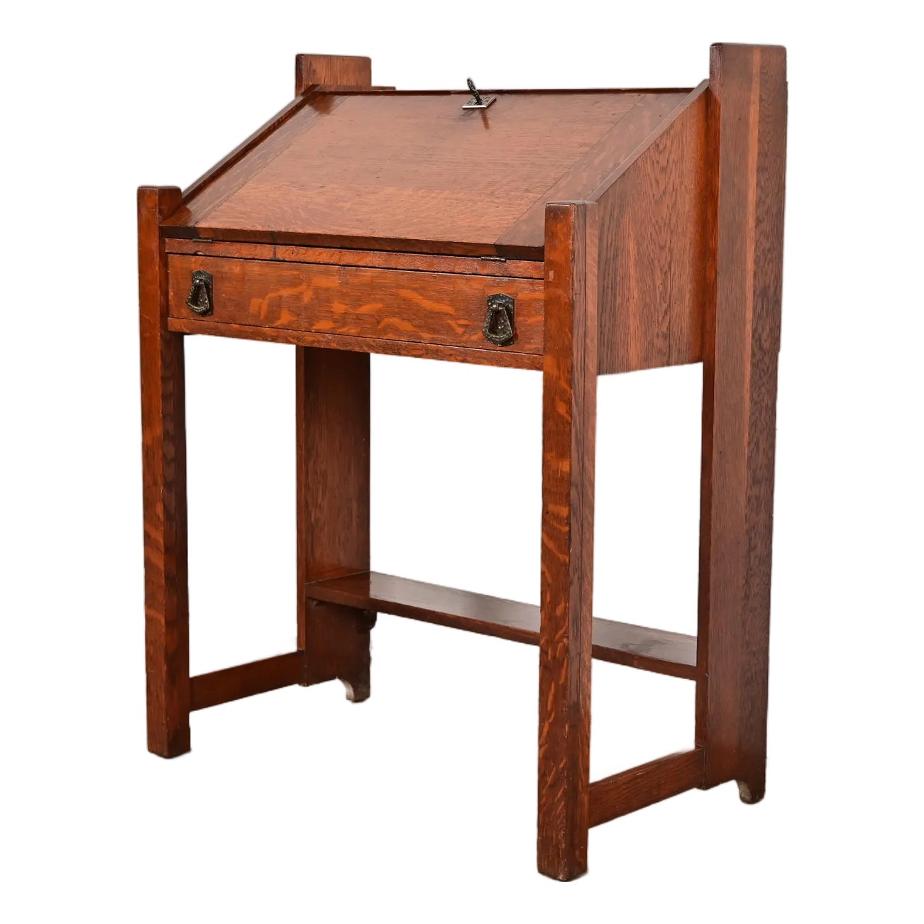 Lifetime Furniture Antique Mission Oak Arts & Crafts Drop Front ...
