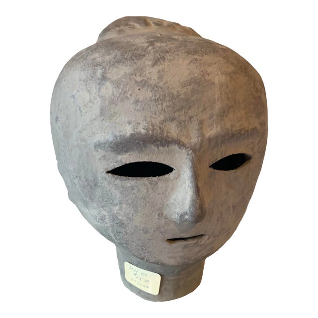Japanese Terracotta Head of Women With Headdress Handmade Mashiko ...