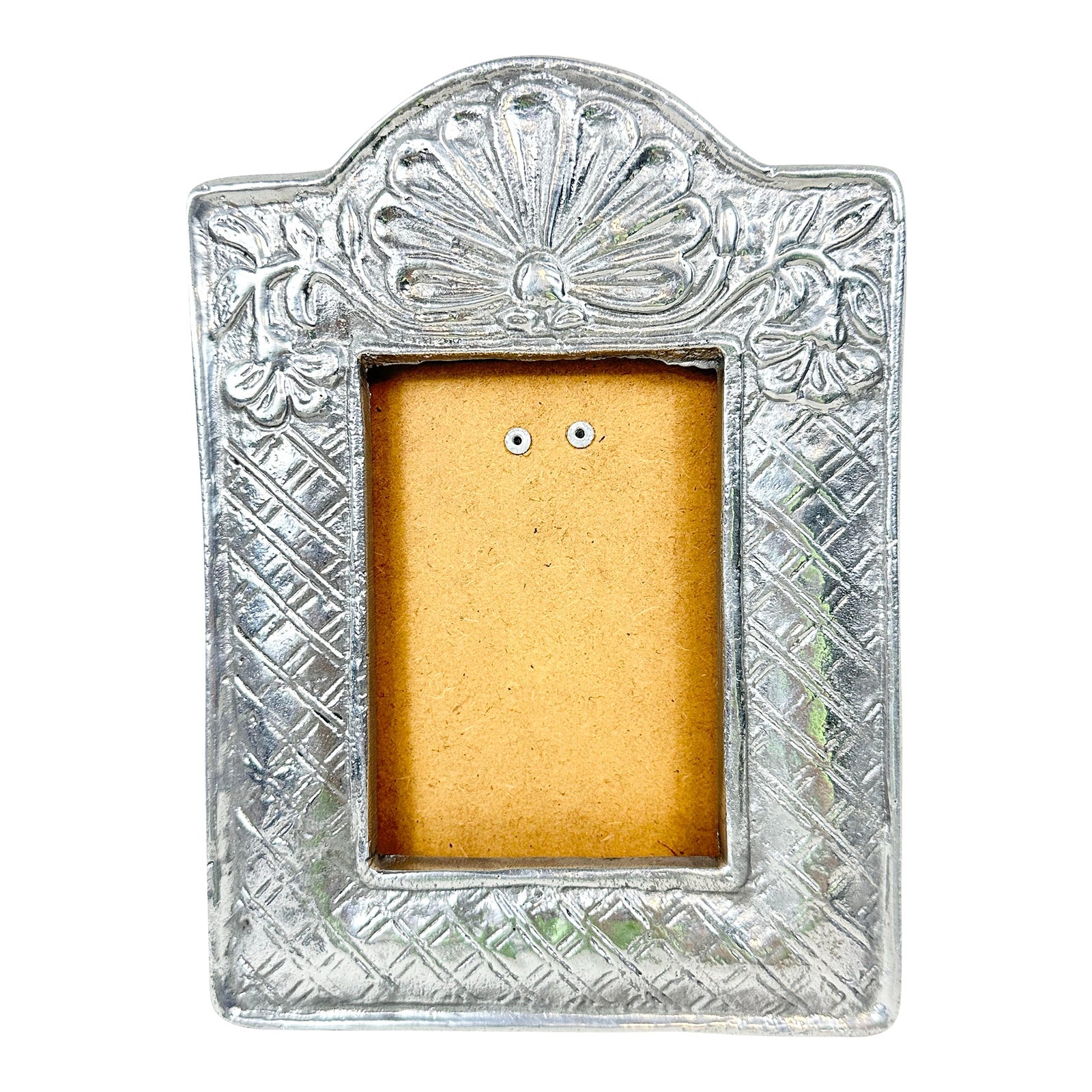Vintage Mexican Style Pewter Picture Frame | Chairish