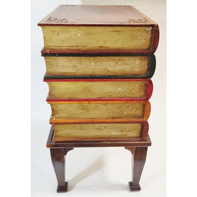 Vintage Italian Mid-Century Modern Leather Book Table Chest Box on ...