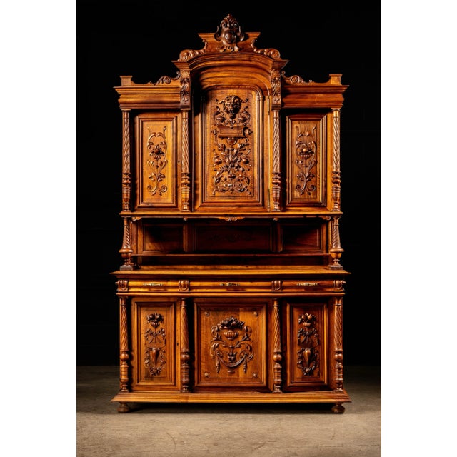 Late 19th Century Henry II Walnut Hutch | Chairish