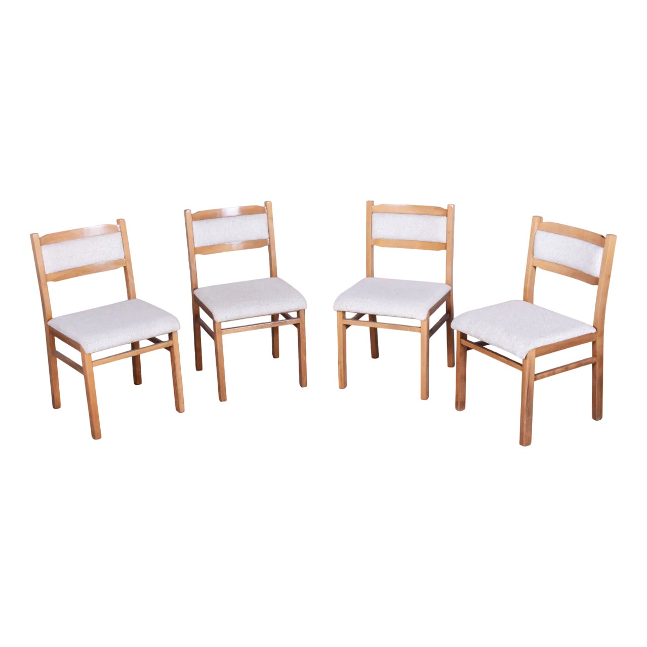 Mid-Century Dining Chairs in Beech, Czech, 1960s, Set of 4 | Chairish
