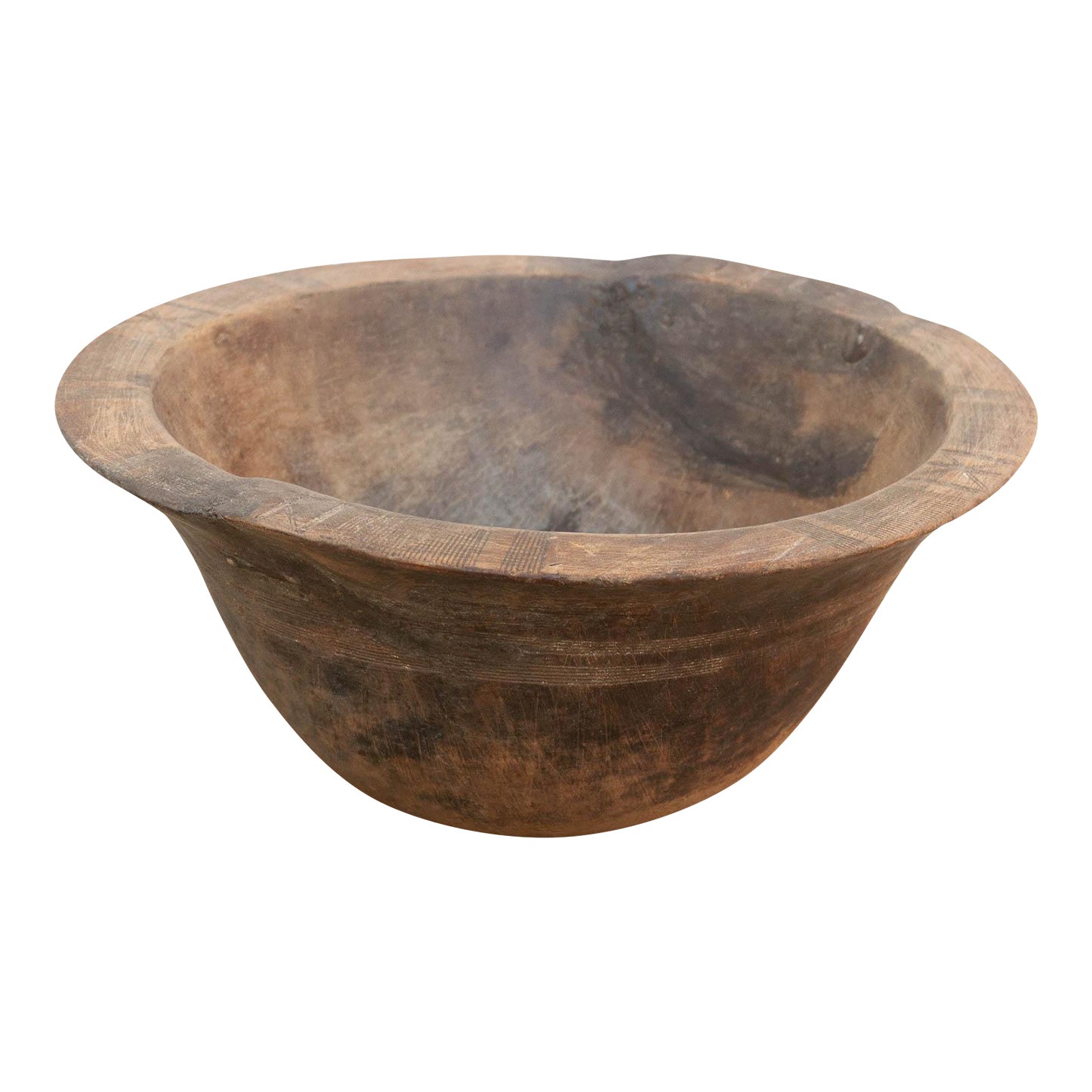 Asymmetrical Root Burr African Bowl | Chairish