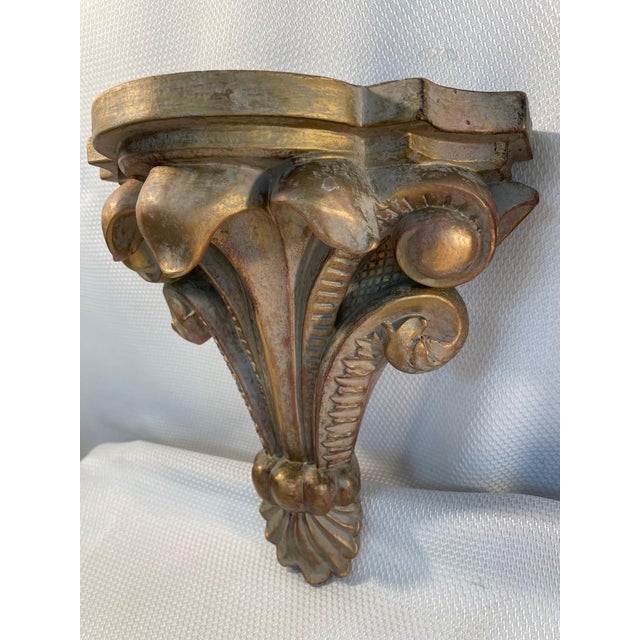 Late 20th Century Italian Style Wall Shelf Brackets - a Pair | Chairish