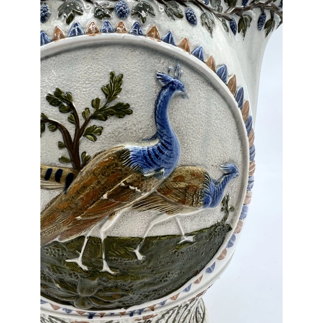 Antique Prattware Polychrome Decorated Pearlware Pitcher With Peafowl ...