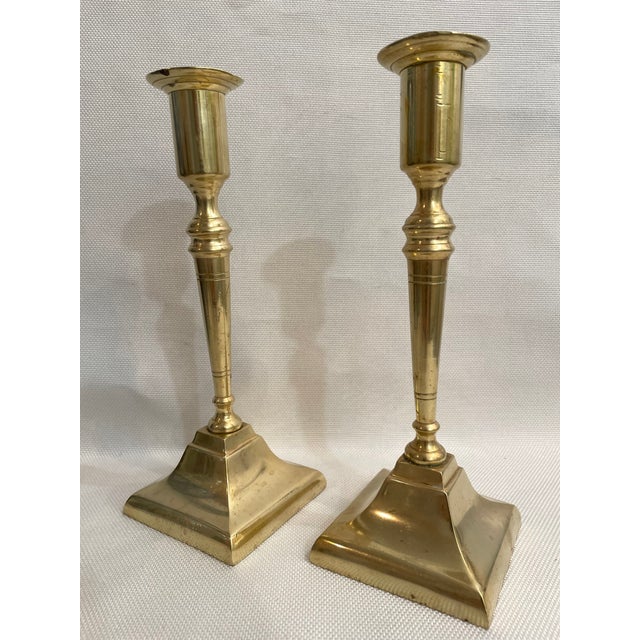 Vintage Solid Brass Candle Holders With Homco Cut Glass Votive Bobeches ...