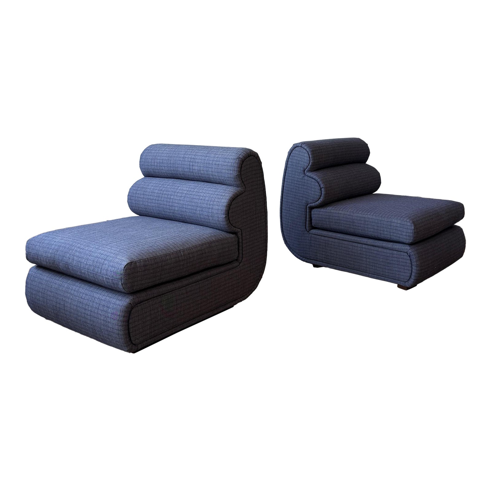 1980s Bullnose Postmodern Slipper Chairs by Carson’s of High Point in ...