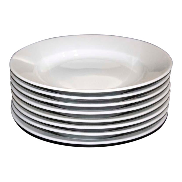 Apilco Classic Whiteware Porcelain Dinner Plates Made in France - Set ...