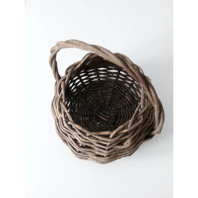Vintage Rustic Wicker Basket | Chairish
