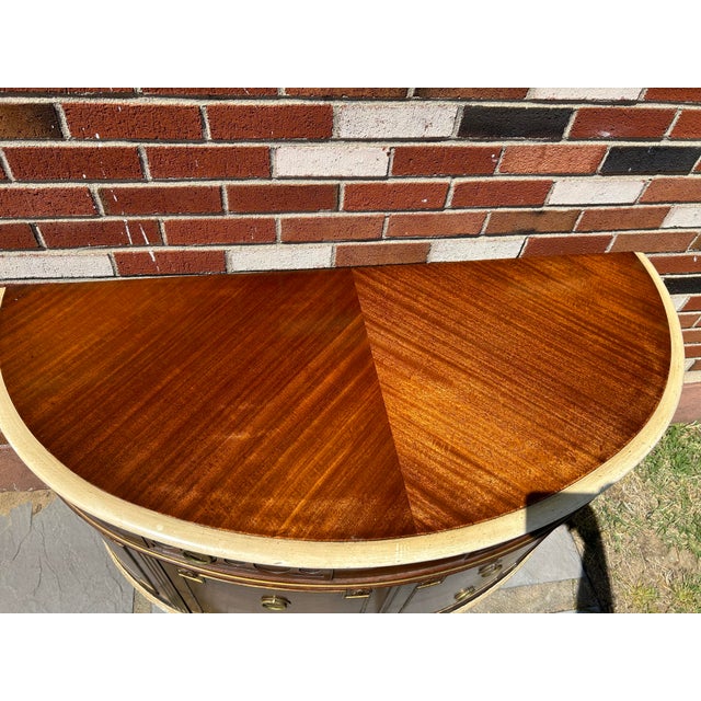 17th Century Antique Mahogany Demilune Commode | Chairish