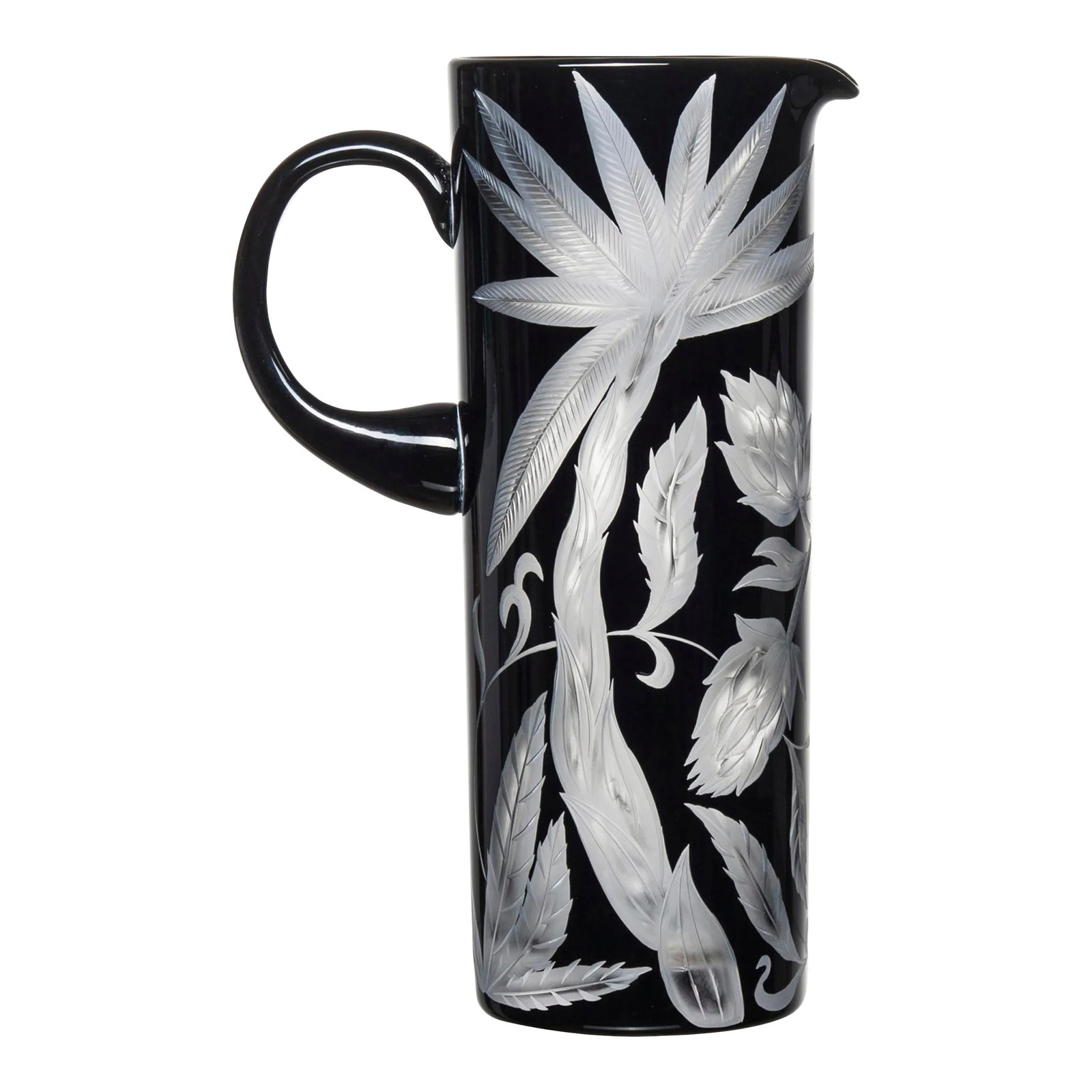 ARTEL Jungle Deco Large Pitcher in Black | Chairish