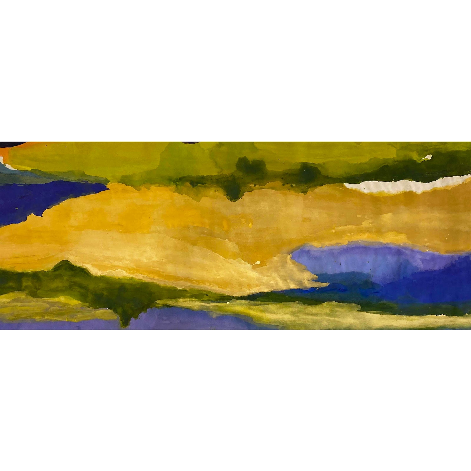 "Untitled 6" Contemporary Abstract Expressionist Color Field Acrylic ...