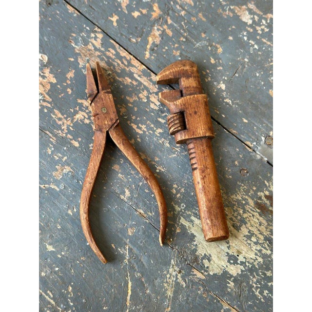 Vintage Hand-Carved Folk Art Tools, a Pair, Circa 1930s/40s | Chairish