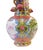 Pink Multi-Color Dimensional Peach Floral Vase | Chairish