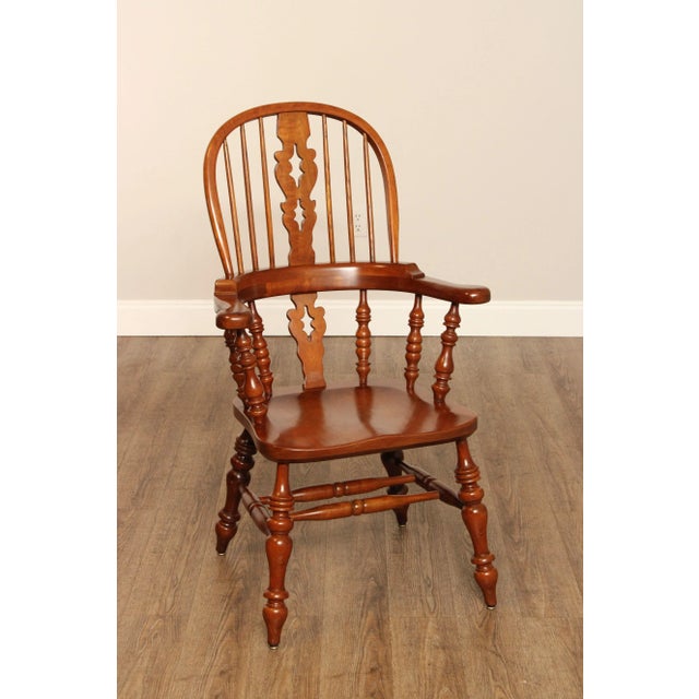 Vintage Leopold Stickley Cherry Windsor Armchairs - A Pair | Chairish