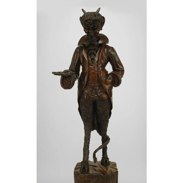 Renaissance Walnut Devil Figures - A Pair | Chairish