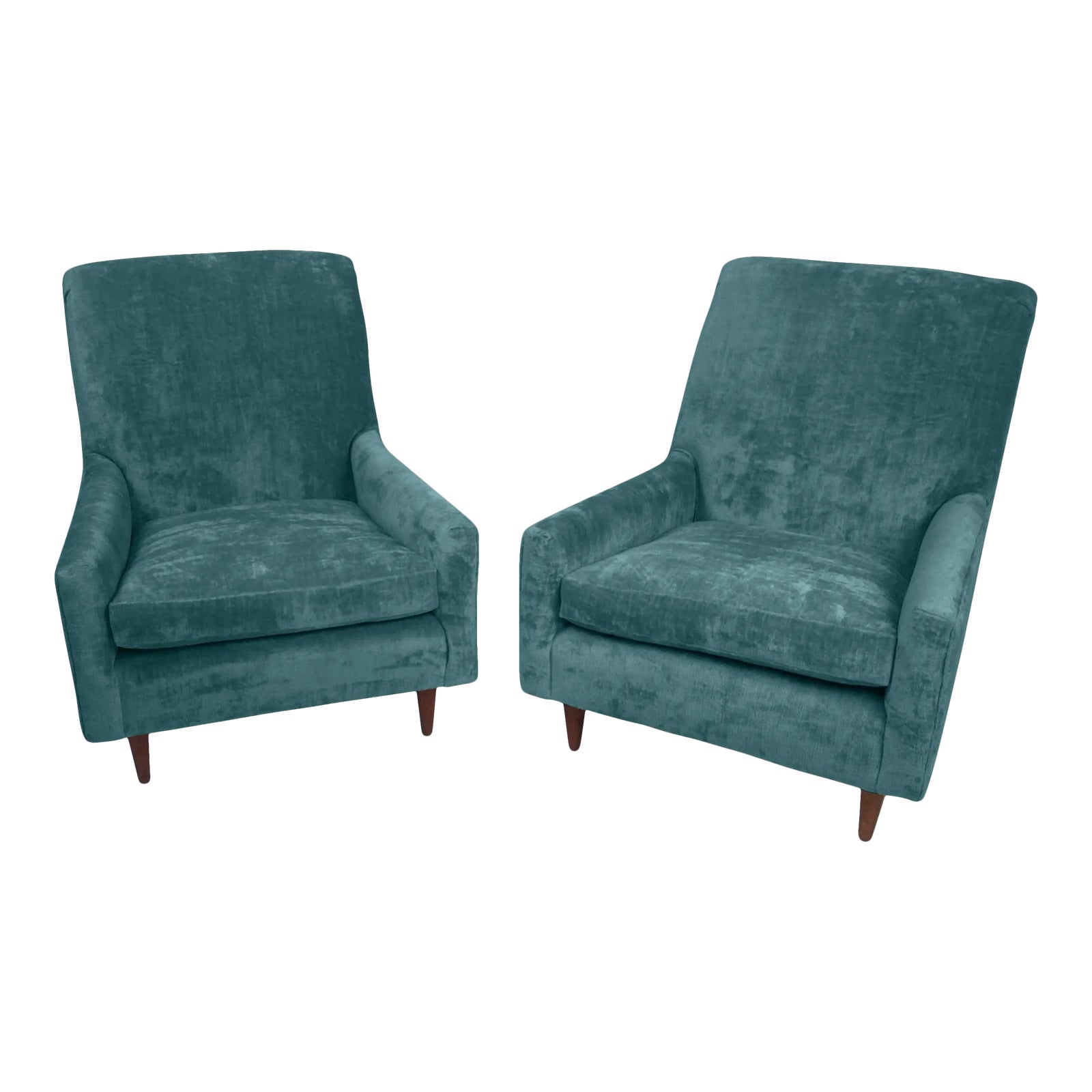 Modern Medellin Mid-Century Style Lounge Chairs - a Pair | Chairish
