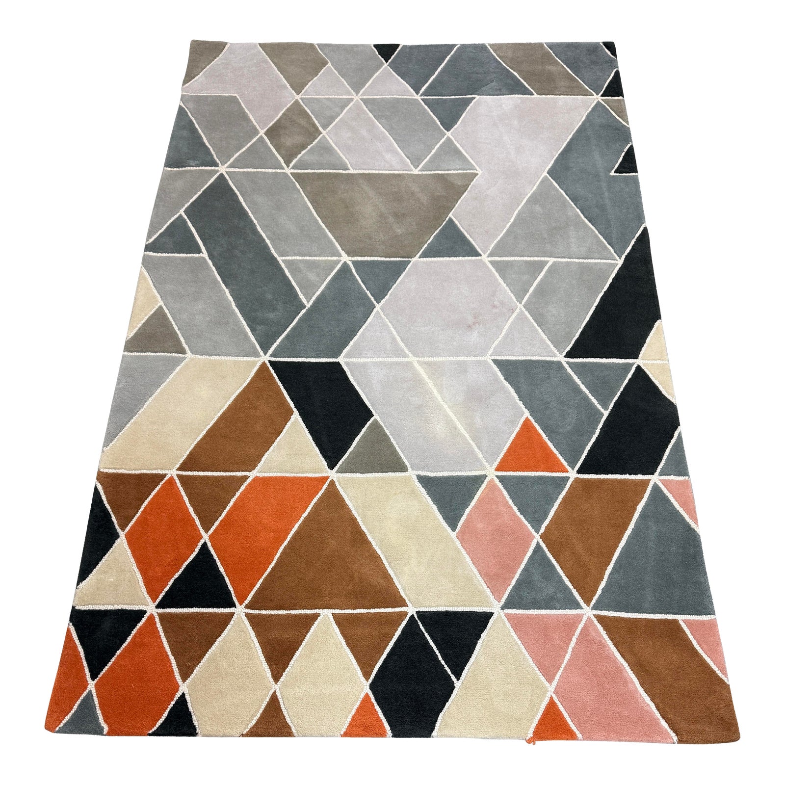 5ft X 8ft C B2 Cleo Multicolor Triangles Area Rug | Chairish