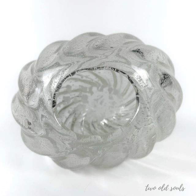 Vintage Murano Style Larry Laslo Swirl Vase by Mikasa With Silver ...