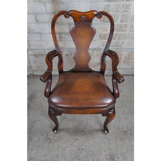 Mid 20th Century Theodore Alexander Georgian Queen Anne Style Mahogany ...