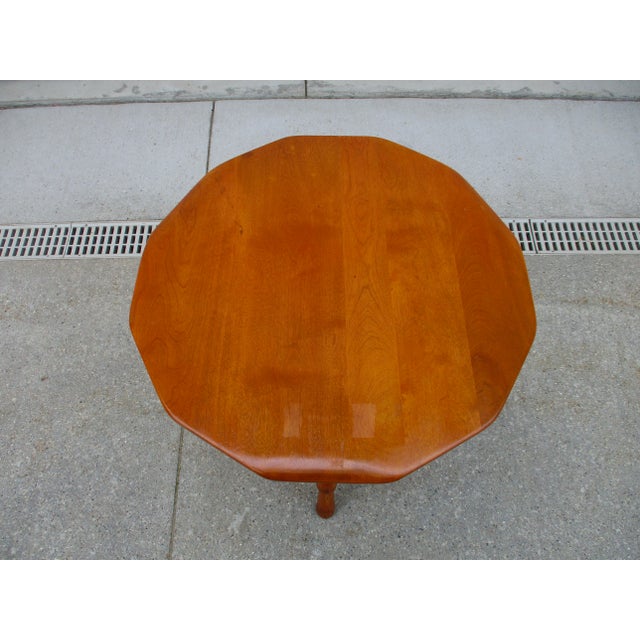 1960's Cushman Maple Three Legged Side Table | Chairish