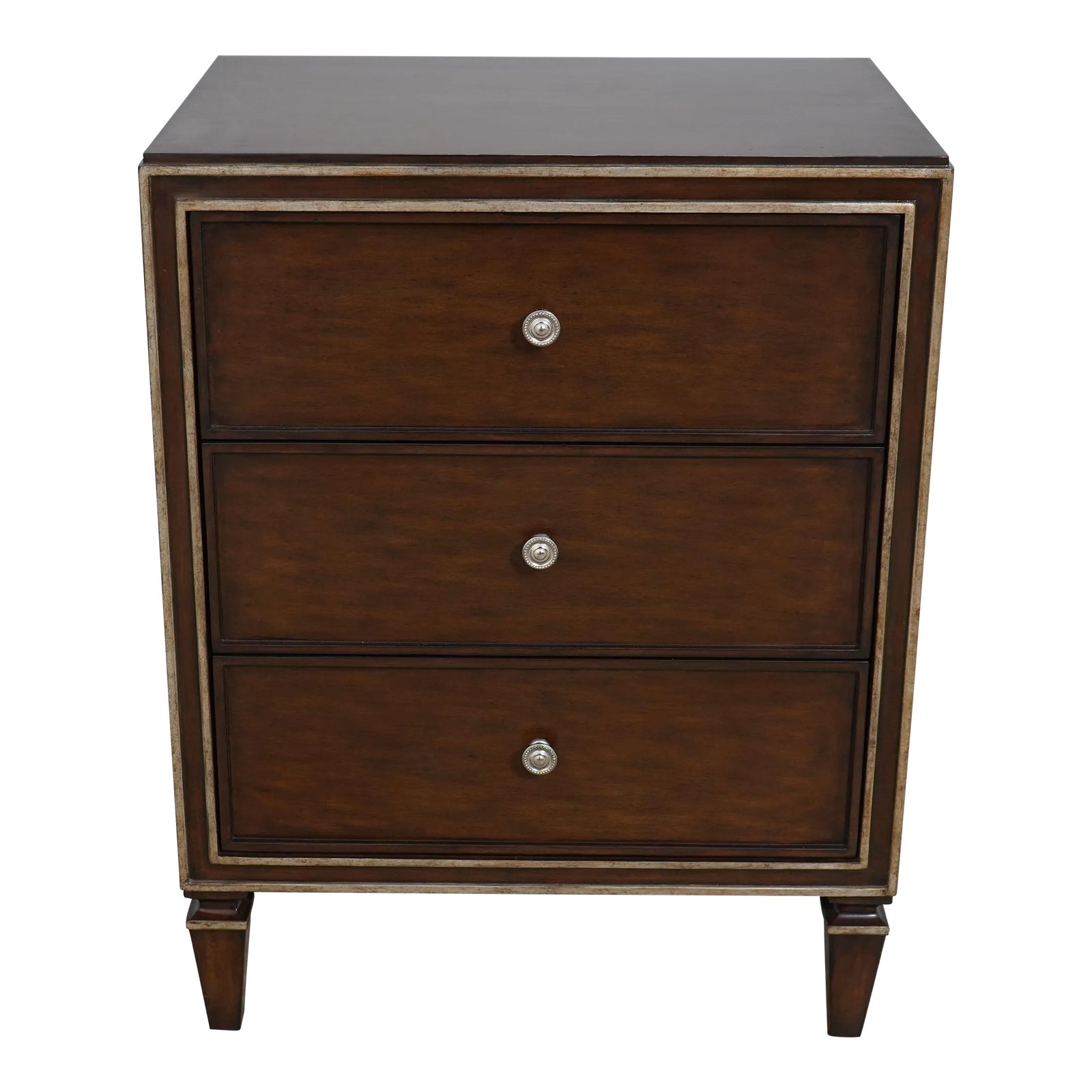 Marge Carson 3 Drawer Modern Style Chest | Chairish