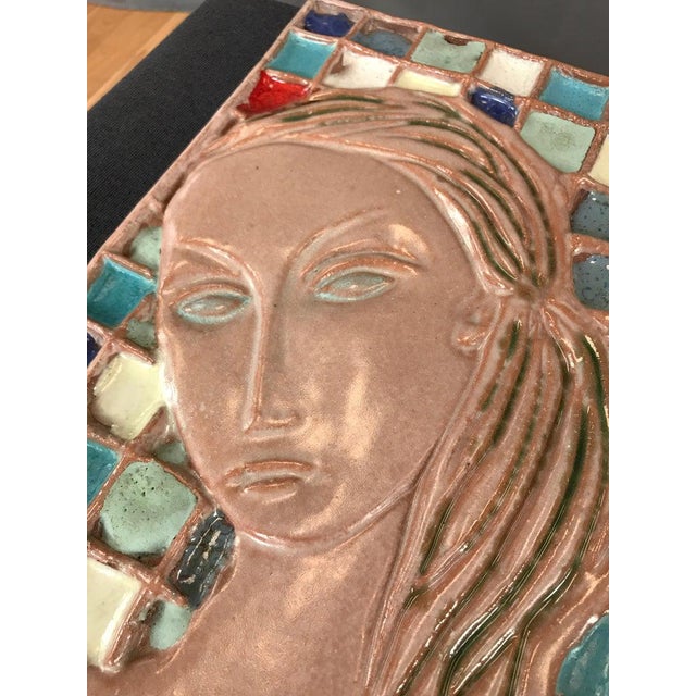 Large Harris Strong Woman Tile Art A | Chairish