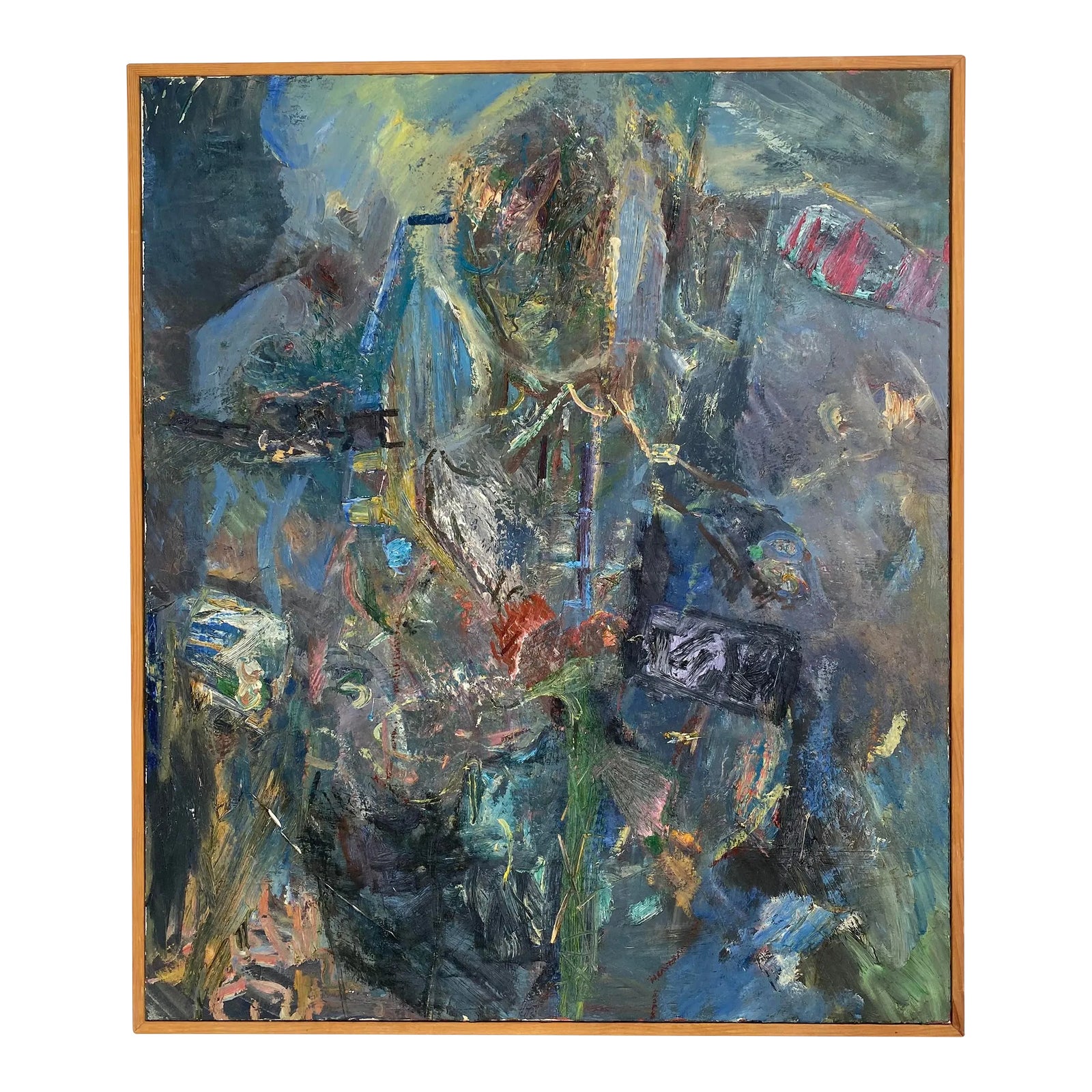 Vintage Original Figurative Abstract Painting, Warren Fischer 1999 ... Vintage Original Figurative Abstract Painting, Warren Fischer 1999 ...