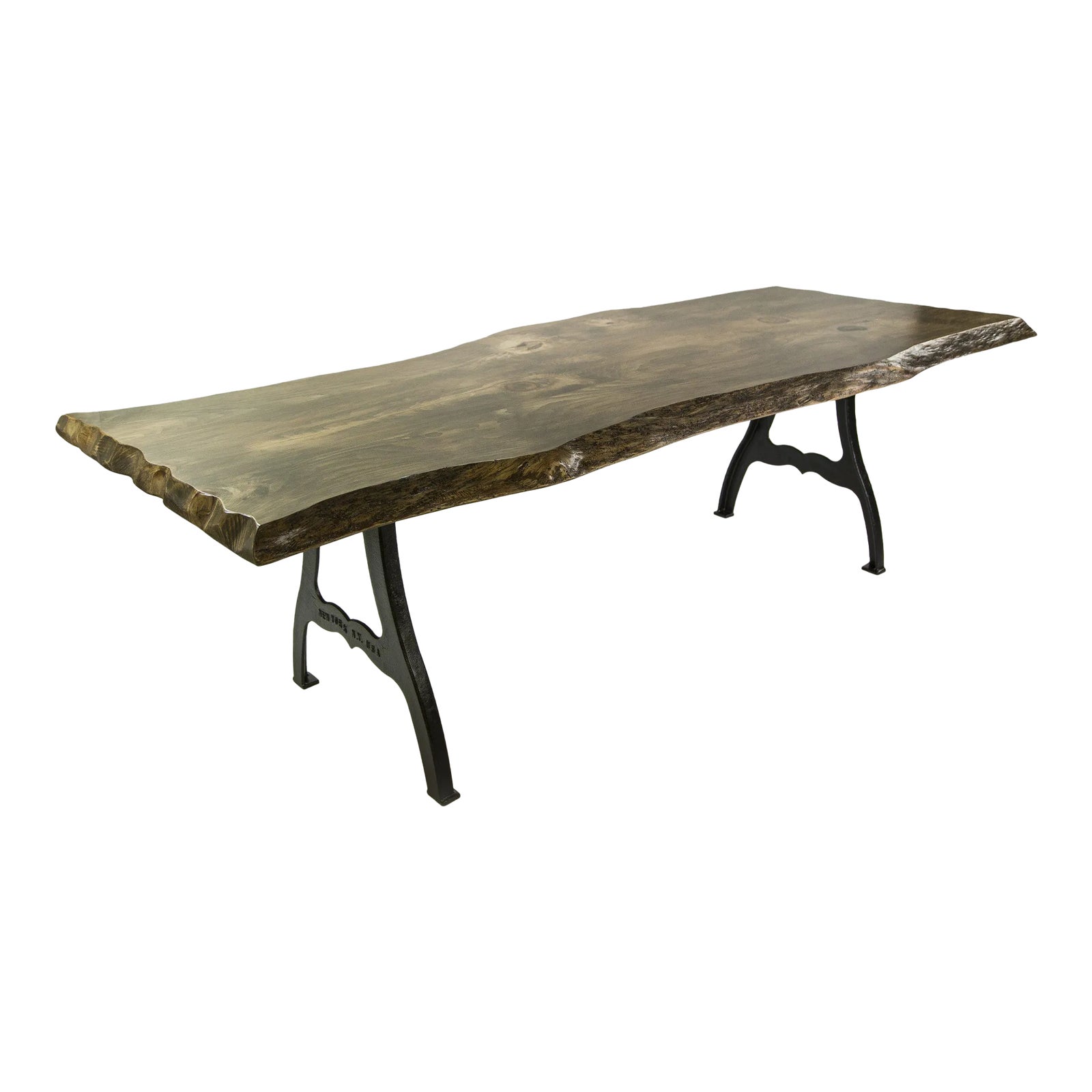 Enrico Bartolini Live Edge Dining Table with Eb Casted Legs | Chairish