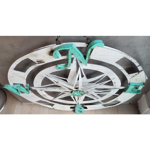 Three Dimensional Wall Hanging Compass With Rotating Star | Chairish