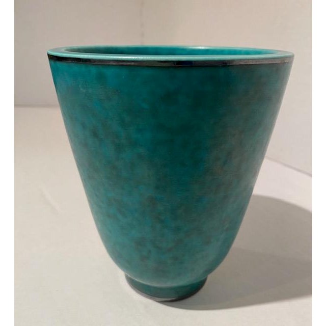 Mid 20th Century Art Deco Argenta Vase by William Kage in Stoneware and ...