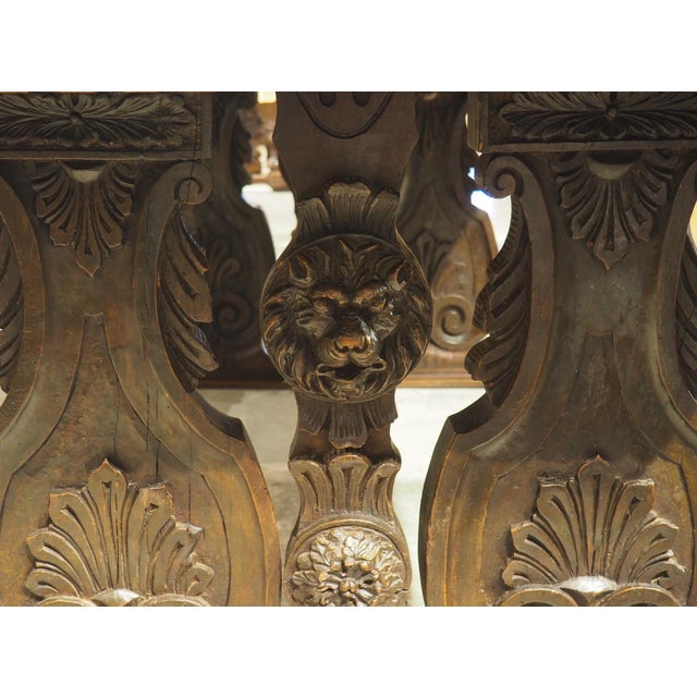 19th Century Italian Renaissance Style Library Table | Chairish
