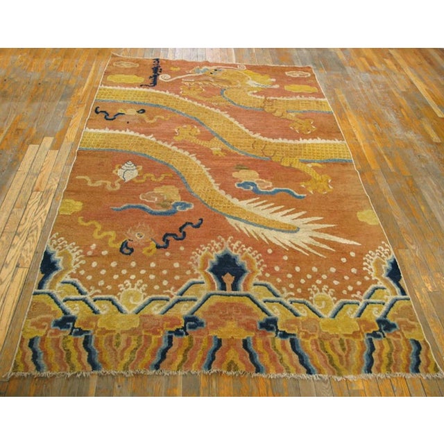 Mid 18th Century Antique Ningxia Pillar Rug | Chairish
