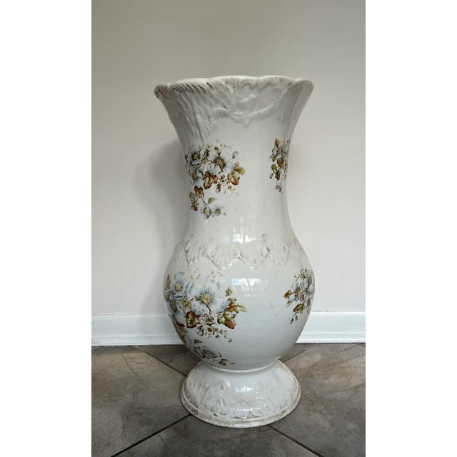 Vintage Early 19th Century Warwick Porcelain China Large Vase | Chairish