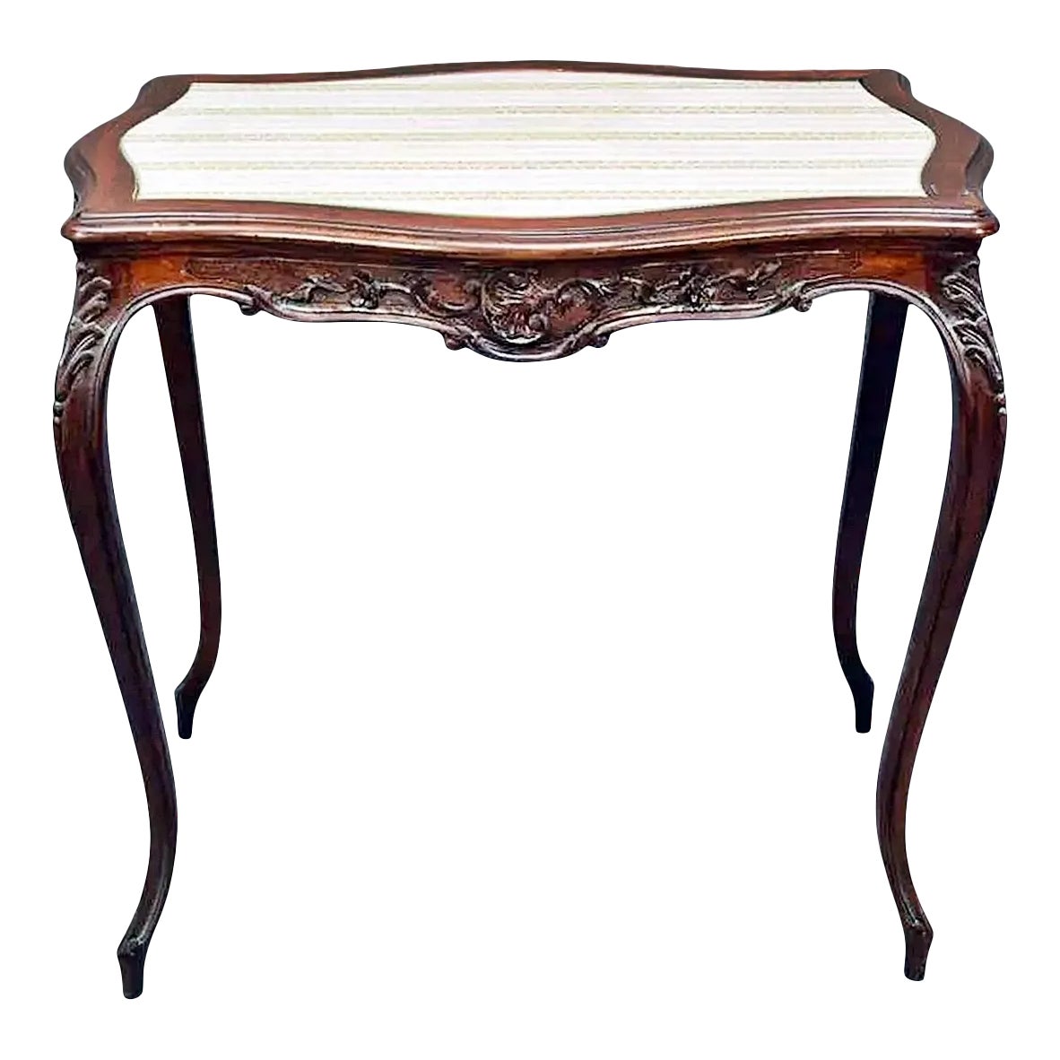 Antique French Walnut Tea Table | Chairish