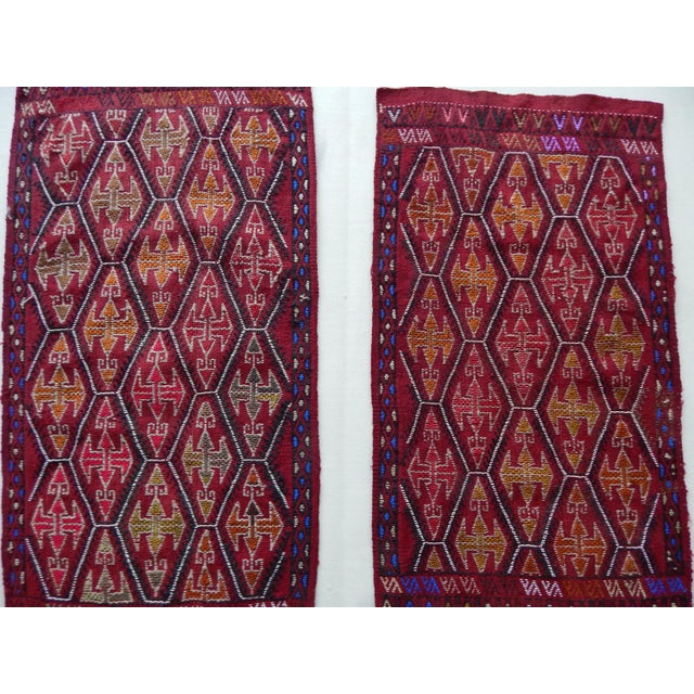 Set of Two Turkish Small Kilim Rug 1'10" X 3'6" | Chairish