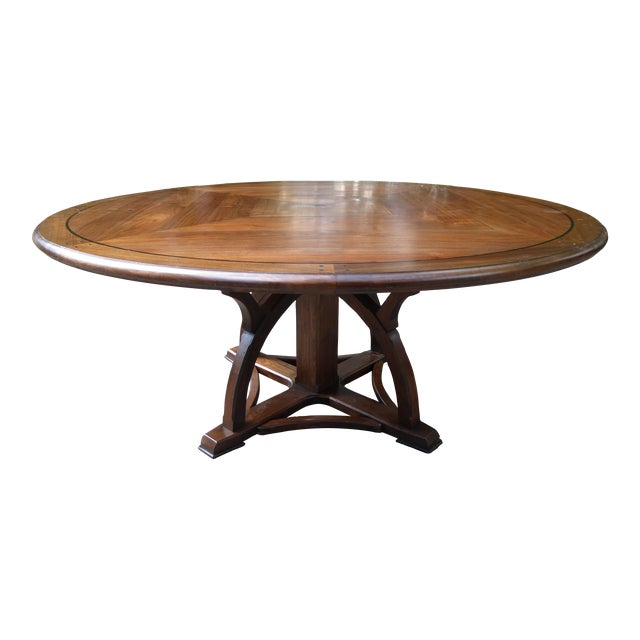 1990s Dining Table / Walnut & Ebony Seats 8+ | Chairish