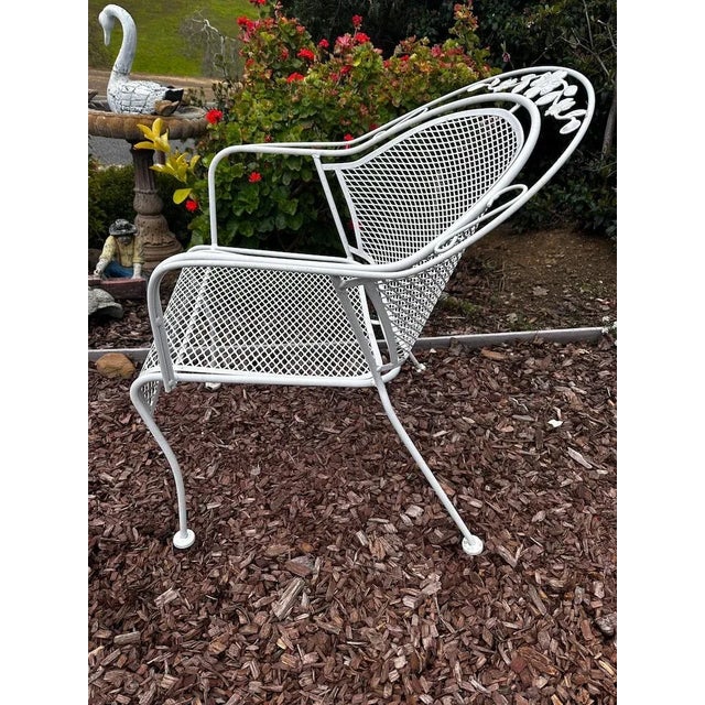 1960s Vintage Meadowcraft Table with 4 Barrel Back Armchairs Patio Set ...