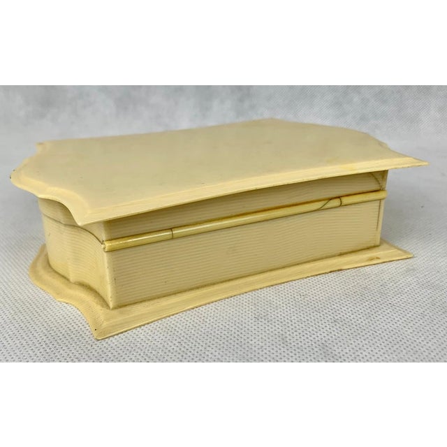 Celluloid Ivorine Two Compartment Jewelry Box With a Turtle Top Shape ...