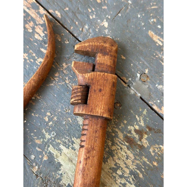 Vintage Hand-Carved Folk Art Tools, a Pair, Circa 1930s/40s | Chairish