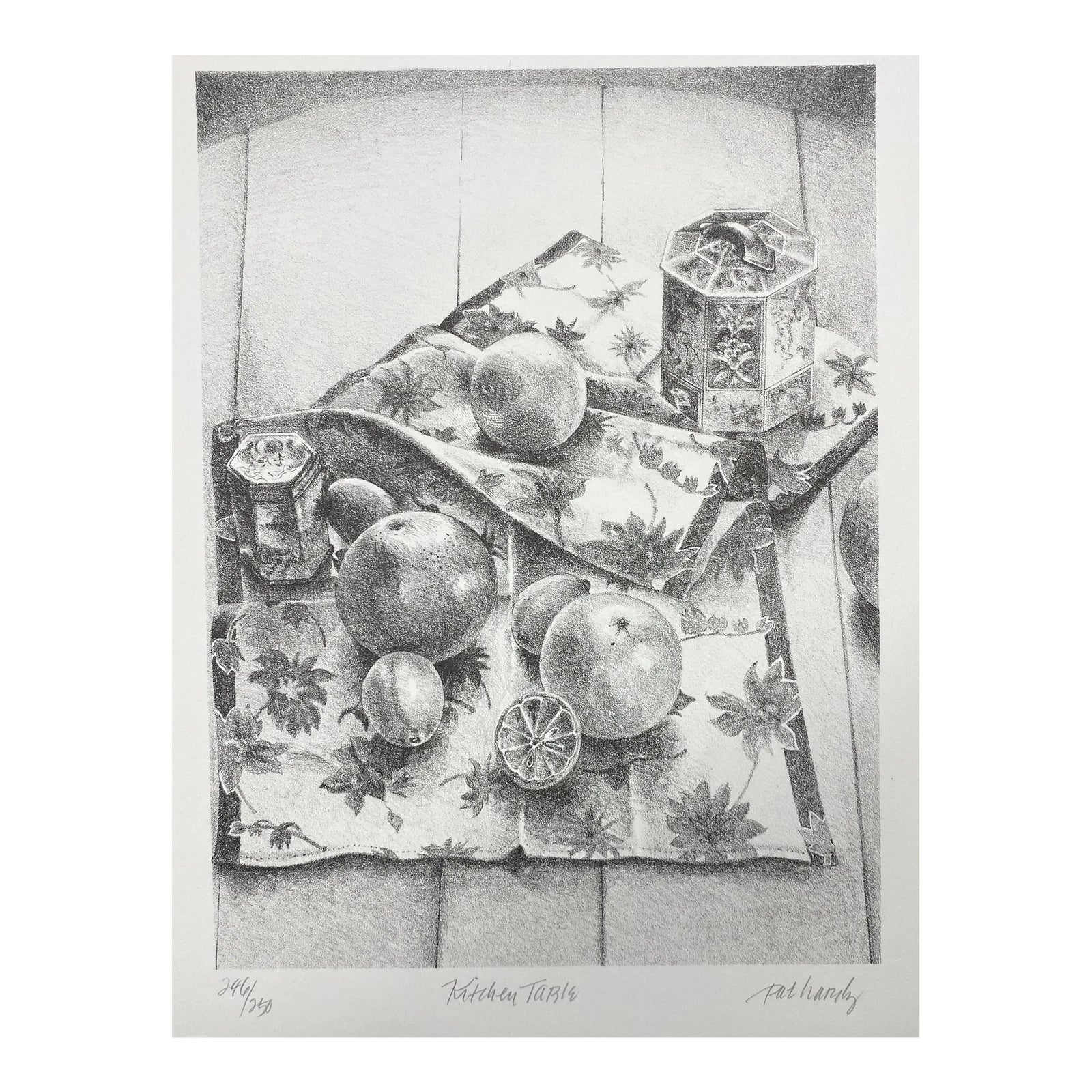 1970s Pat Hardy Tabletop Still Life Lithograph | Chairish