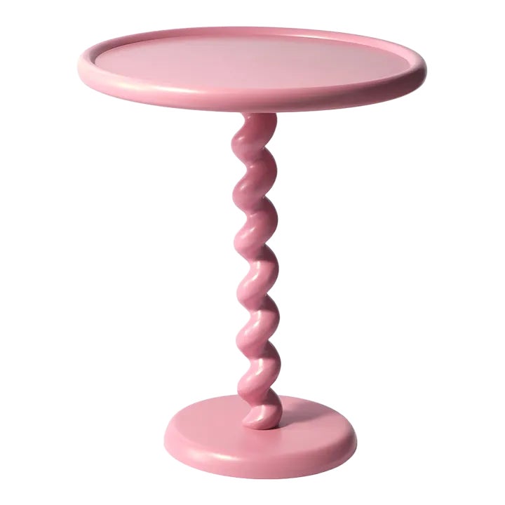 PolsPotten Twister Side Table, Pink | Chairish