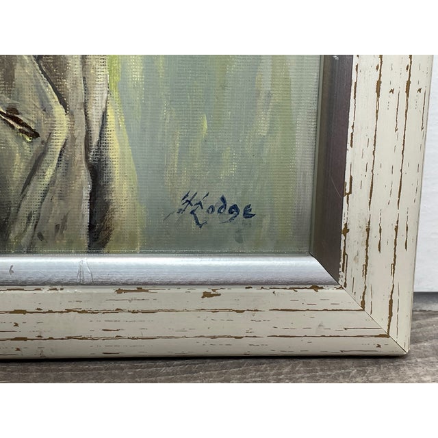 Mid 20th Century Portrait Oil Painting Cornish Fisherman Smoking Pipe ...