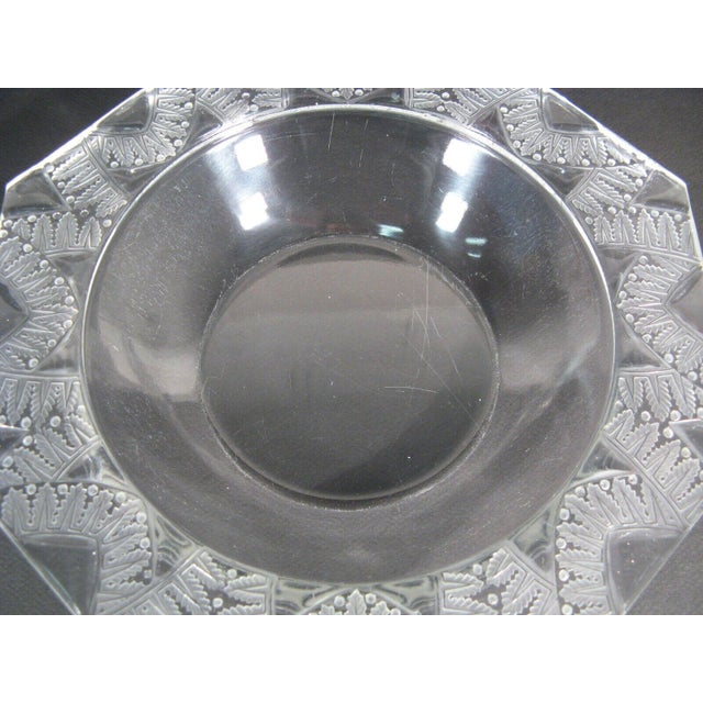 Vintage Lalique "Chantilly" Pressed Glass Bowl - Fern Motif | Chairish