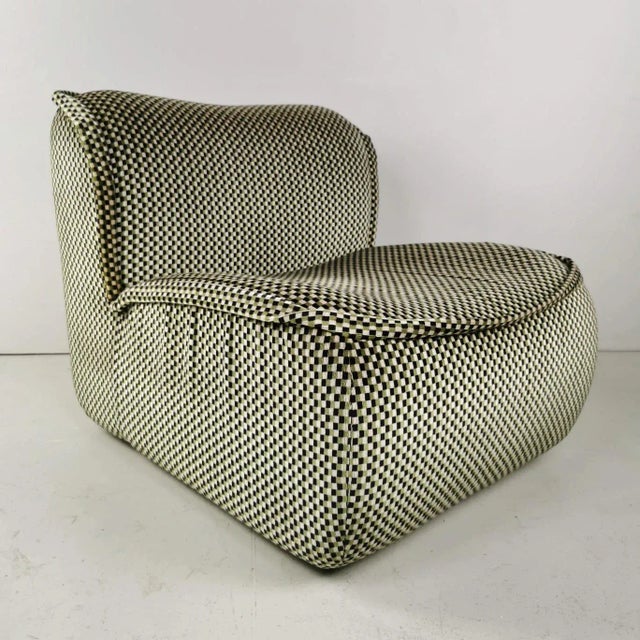 Vintage Velvet Calida Armchair by Arch. Giudici for Coim, 1970s | Chairish